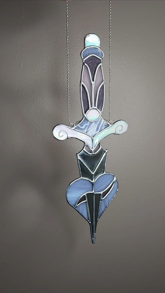 Heart Dagger Stained Glass Digital Pattern – Sugar & Spice